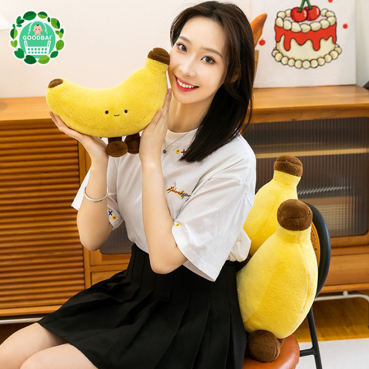 Small Banana Plush Pillow with Legs Soft Cushion Stuffed Banana Toy for ...