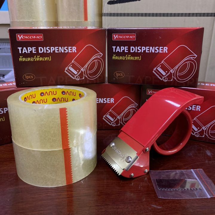 ชุดเทปใส พร้อมเครื่องตัดเทป OPP ยี่ห้อ NUVO 2 นิ้ว ยาว 100 หลา 2 ม้วน ...
