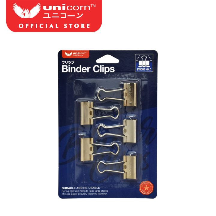 Unicorn 5 Pcs 25mm Binder Clip UBC-25WG / RG | Lazada