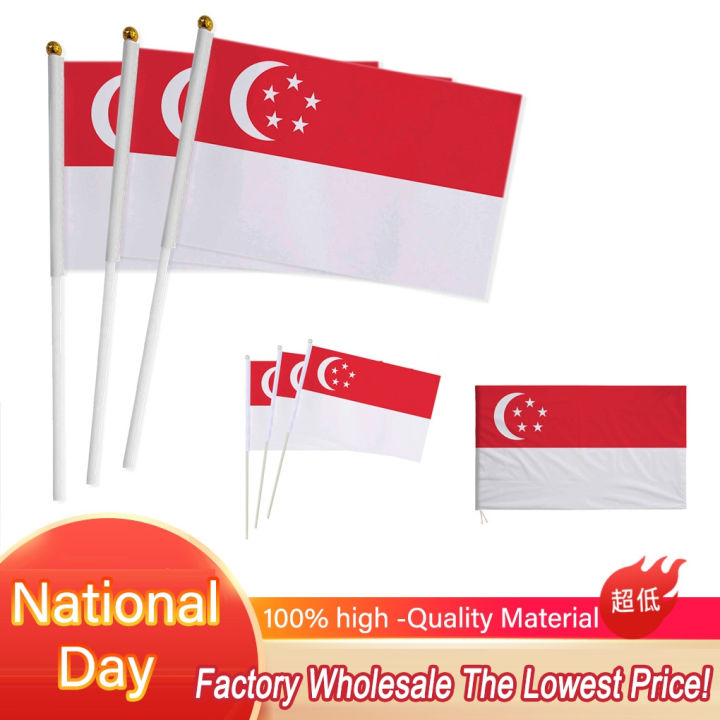 [🚩Wholesale] Singapore Flag NDP Plastic Cloth 60th National Day Party ...
