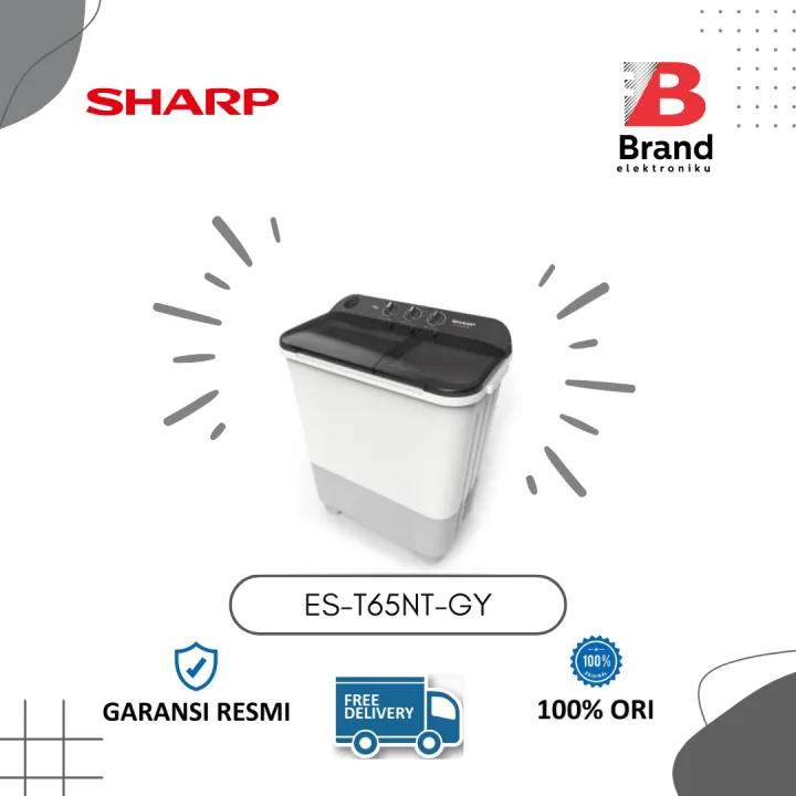 Mesin Cuci SHARP ES-T65NT-BL/GY mesin cuci Unit Only BLACK / GREY ...