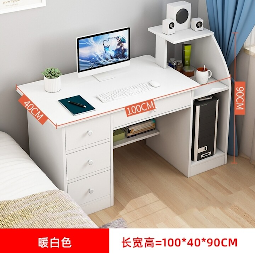 The One Computer Desk Wood 100 x 45 x 72 cm Multifunction PC Table ...