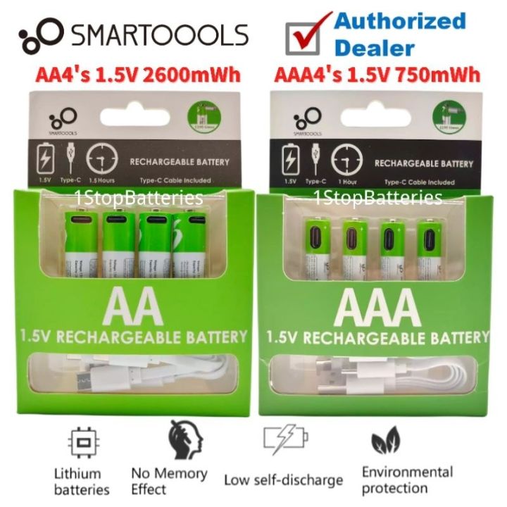 [Original] USB Type-C Fast Charging Rechargeable Battery AA / AAA 1.5V ...