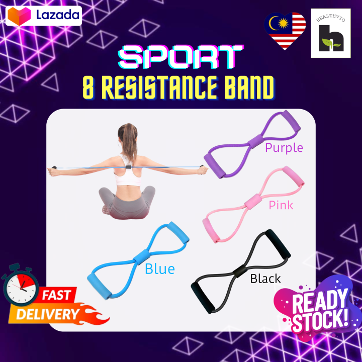 Yoga Elastic 8 Shape 】 Pulling Rope Band Chest Expander Home Gym ...