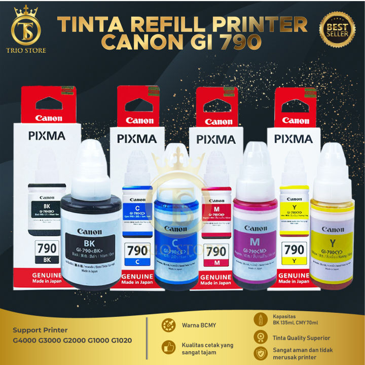 Tinta Canon Gi 790 For Printer G1000 G2000 G3000 G4000 G1010 G2010 ...