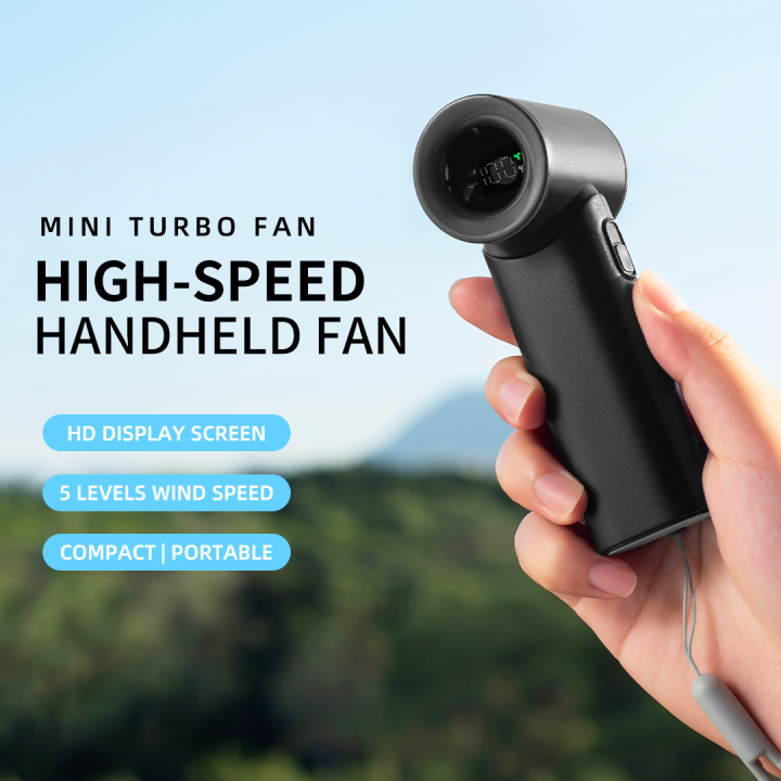 NSS High Speed Wind Handheld Fan 5 Speeds Adjustment LED Digital ...