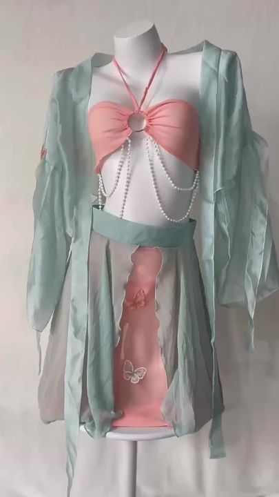 [MS] Lin Linting ชุดชั้นในเซ็กซี่สำหรับผู้หญิงชุดนอนเซ็กซี่สไตล์โบราณ ...