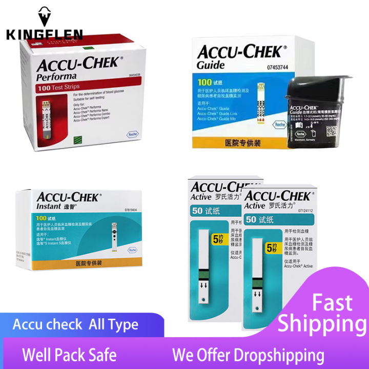 (Exp:2026) Accu-Chek Test Strips 50s/100s Active / Instant / Performa ...