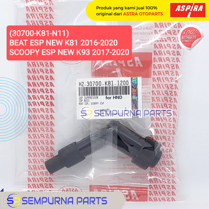 TUTUP BUSI BEAT ESP NEW,SCOOPY ESP NEW (H2-30700-K81-1200) - ASPIRA ...