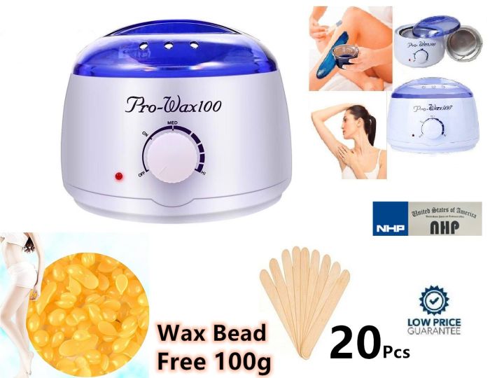 เครื่องแว็กซ์กำจัดขน Pro wax แถมฟรี เม็ดแว็กซ์100g ไม้พาย | Lazada.co.th