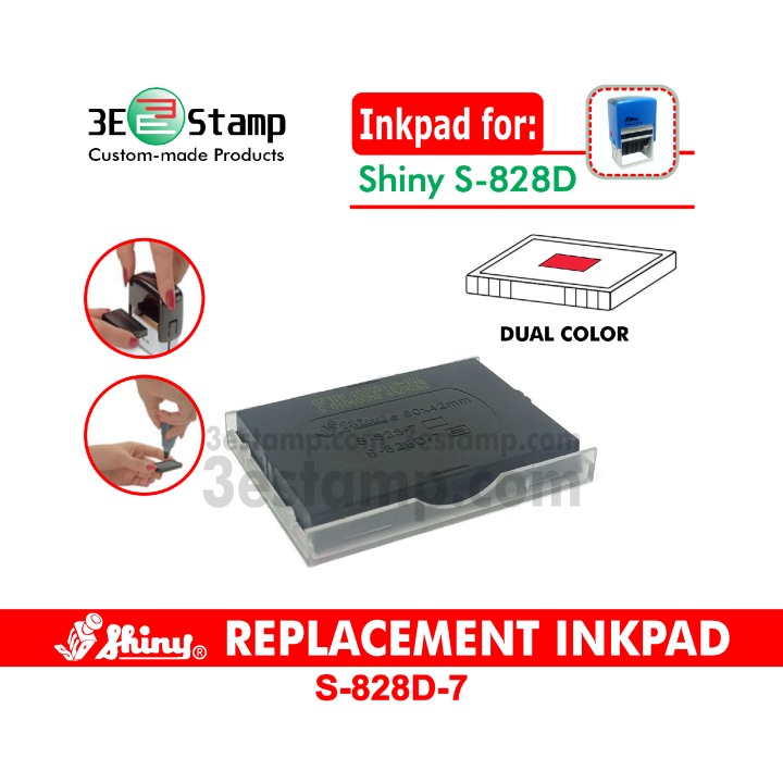 S-828D-7 Shiny Replacement Ink Pad for Shiny 828D / S828D / S-828D Self inking Stamp | Lazada PH