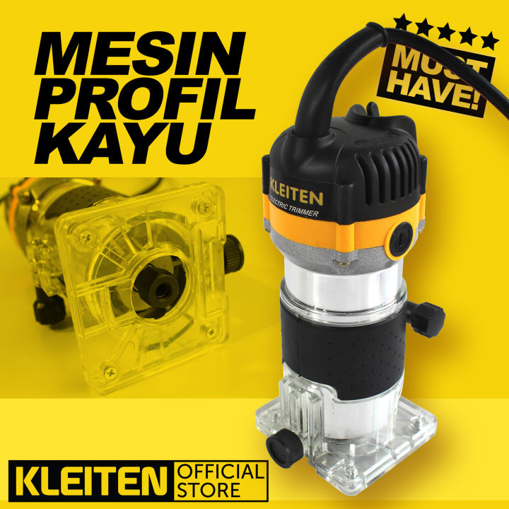 KLEITEN Mesin Profil Kayu 6 mm Mesin Trimmer Kayu Mesin Router Mesin ...