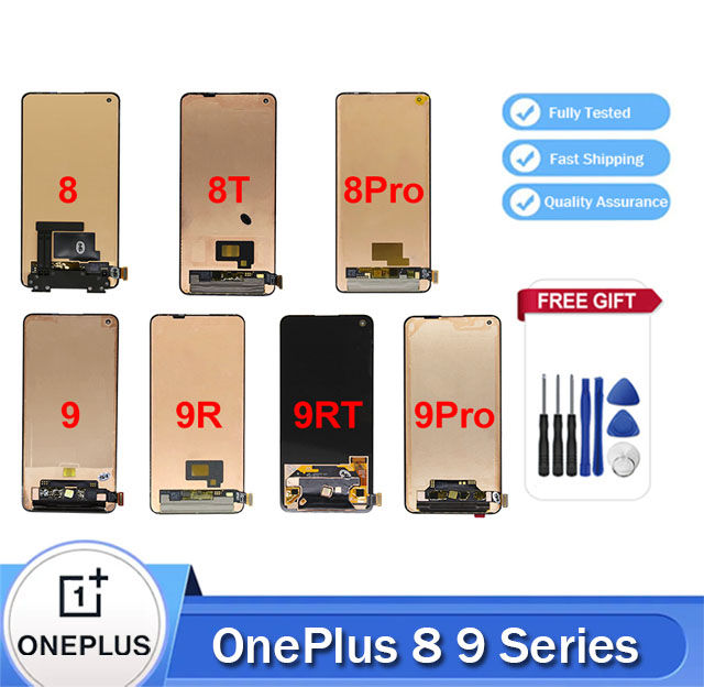 Original For Oneplus 8 LCD 8T 8Pro Display For OnePlus 9 9R 9RT LCD Display Touch Screen ...