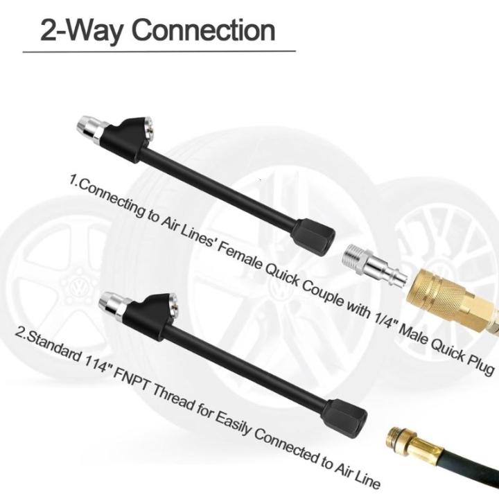 Pressure Double Port Tire Inflation Chuck Universal Air Valves Adapter ...