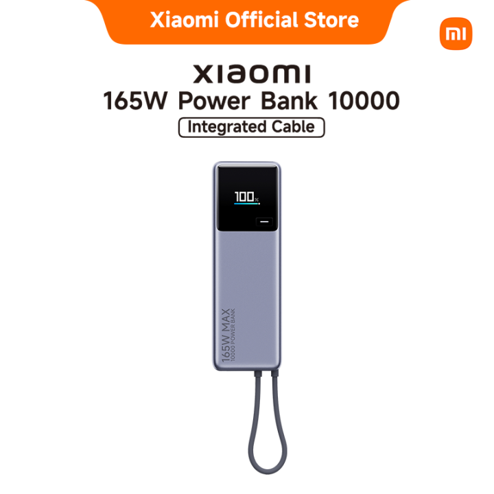 Xiaomi 165W Power Bank 10000 Integrated Cable | Lazada