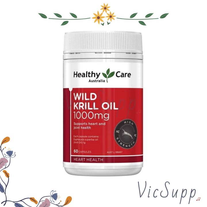 HEALTHY CARE Wild Krill Oil 1000mg 60 soft capsules - Imported from ...
