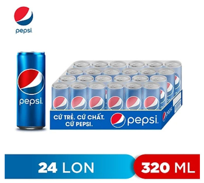 Thùng 24 Lon Pepsi 320ml | Lazada.vn