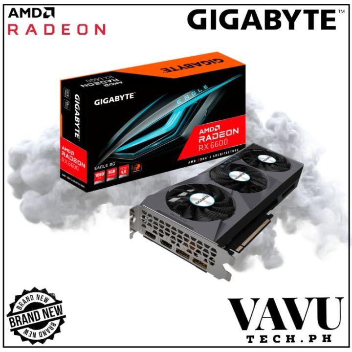 Gigabyte Radeon RX 6600 EAGLE 8GB GDDR6 Graphic Card (GV-R66EAGLE-8GD ...