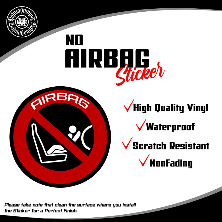 No Airbag Sticker / Decal | Lazada PH