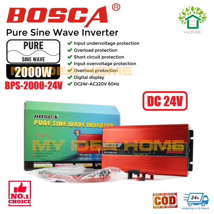 Bosca Pure Sine Wave Inverter DC24V To AC220V 1500W/2000W Power ...