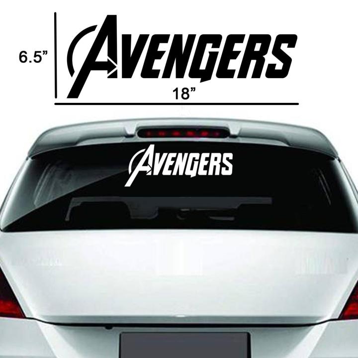 Avengers Car Sticker Decal WHITE Waterproof Weatherproof | Lazada PH