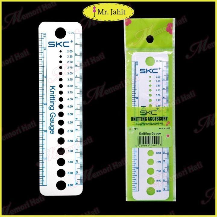 SKC 2mm - 10mm Knitting Gauge Needle Ruler | Lazada