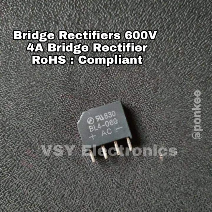 Bridge Rectifier Diode 600V 4A Bridge Type BLR4-6G RoHS : Compliant RU ...