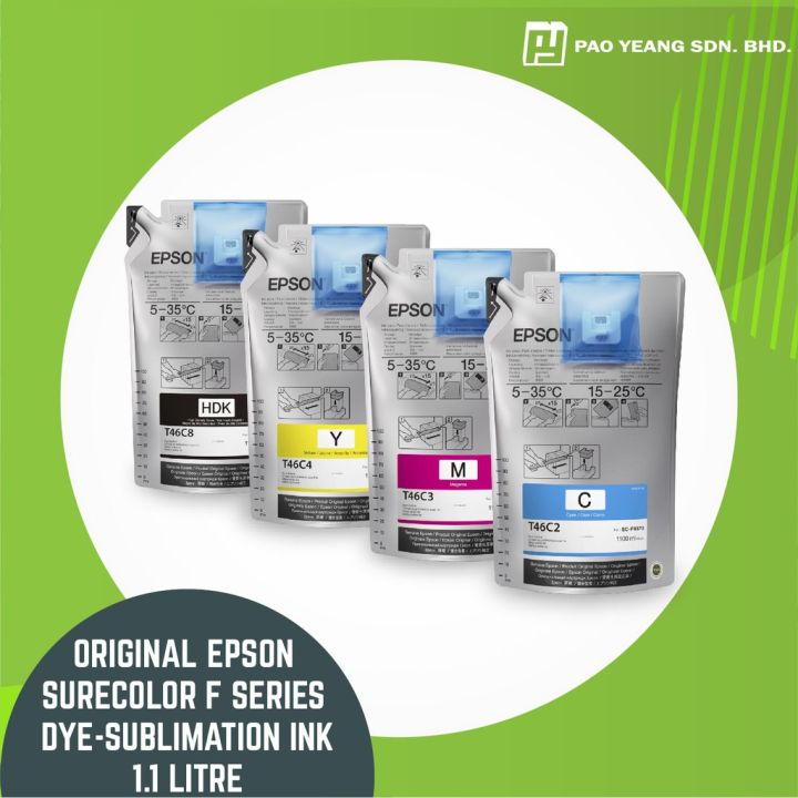 Original Epson SureColor F Series Dye-Sublimation Ink 1.1 Litre Pack ...