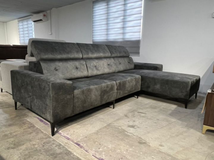 FREE INSTALLATION [HOMEE] L SHAPE MODEN VELVET SOFA (READY STOCK ...