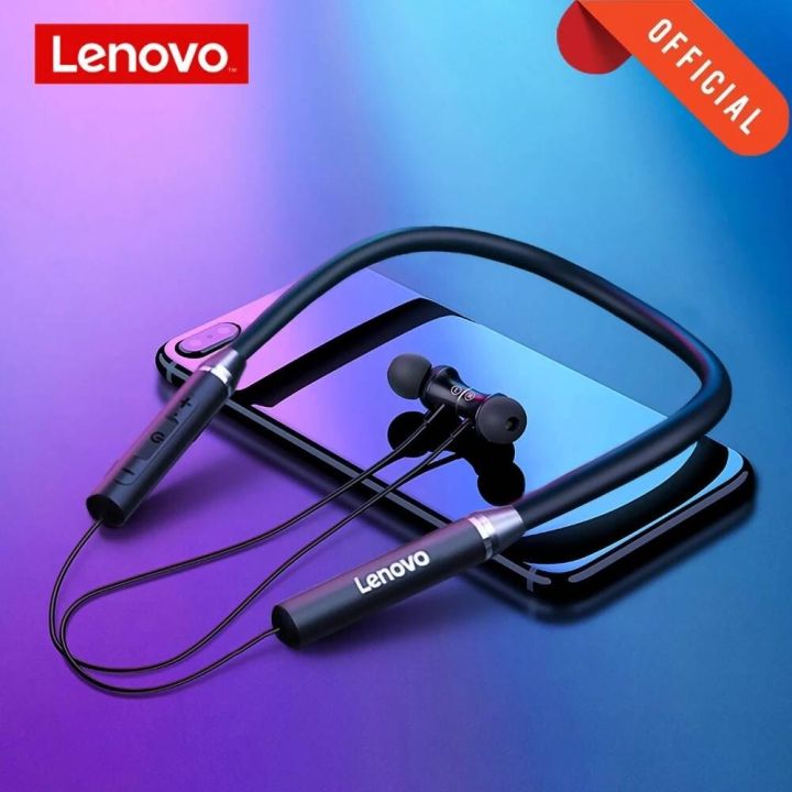 Lenovo HE05 Bluetooth Headset IPX5 fon kepala sukan kalis air magnet ...