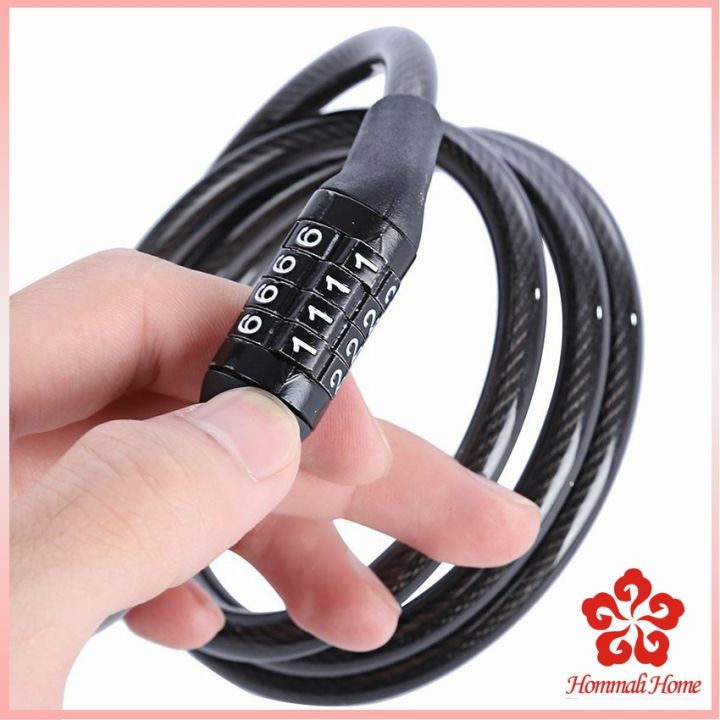 สายล็อคอเนกประสงค์ 4ตัว สายล็อครหัส สายล็อคจักรยาน Four-digit code lock ...