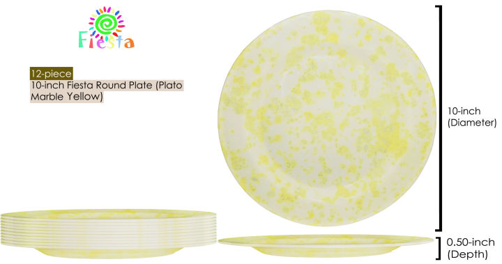 Nipponware 12-piece 10-inch Fiesta Round Plate | Lazada PH