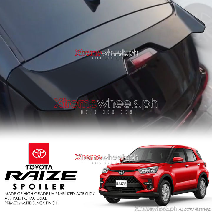 Toyota Raize 2022-2024 Thailand Made Spoiler Heavy Duty Primer Black ...