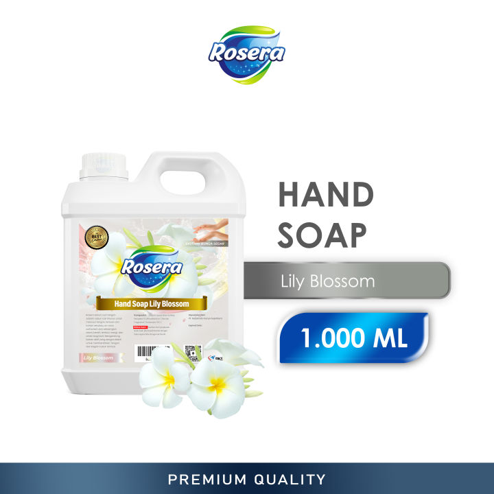 Rosera Hand Soap Lily 1 Liter 1000 ML Pump Sabun Cuci Tangan Lily ...