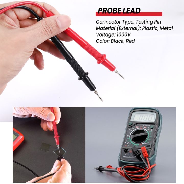 Multimeter Meter Universal Test Lead Probe Wire Cable 1000V 0.8M ...