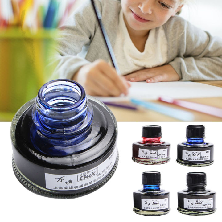 50ML Smooth Writing Fountain Pen Ink Glass Bottle Student School Office ...