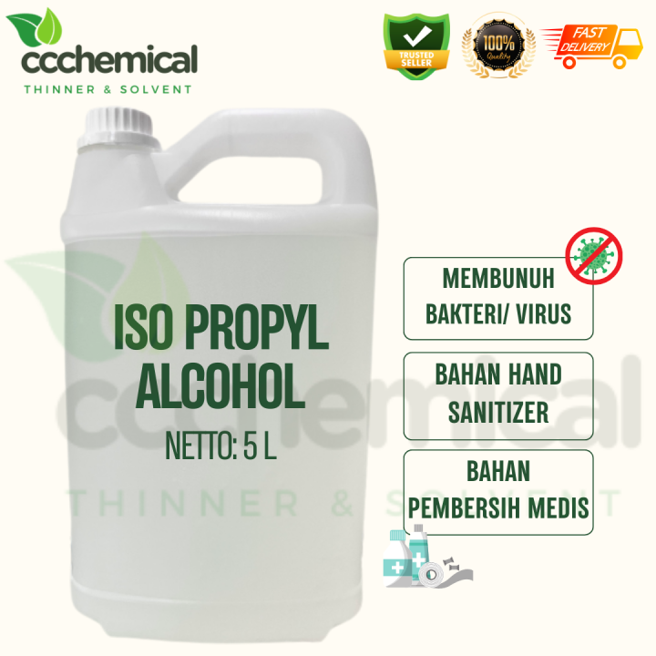 IPA | Isopropyl Alcohol | Alkohol Isopropil | 2-propanol | 5 Liter ...
