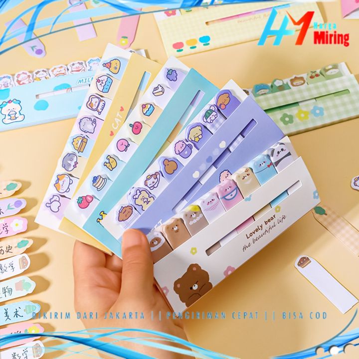 Sticky Notes Karakter 8IN1 Tempelan Kertas Catatan 120 Lembar Pembatas ...