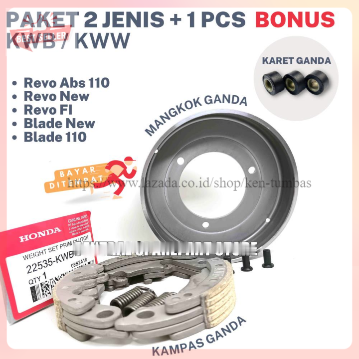 PAKET KOMPLIT - Mangkok Ganda 1 Set Plus Karet Ganda 1 Set Revo Absolut FI Injeksi 110 Blade New ...