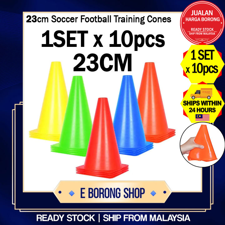 【E BORONG】Skittle Cone / Sport Cone 9' (1 set 10 pcs) | Lazada