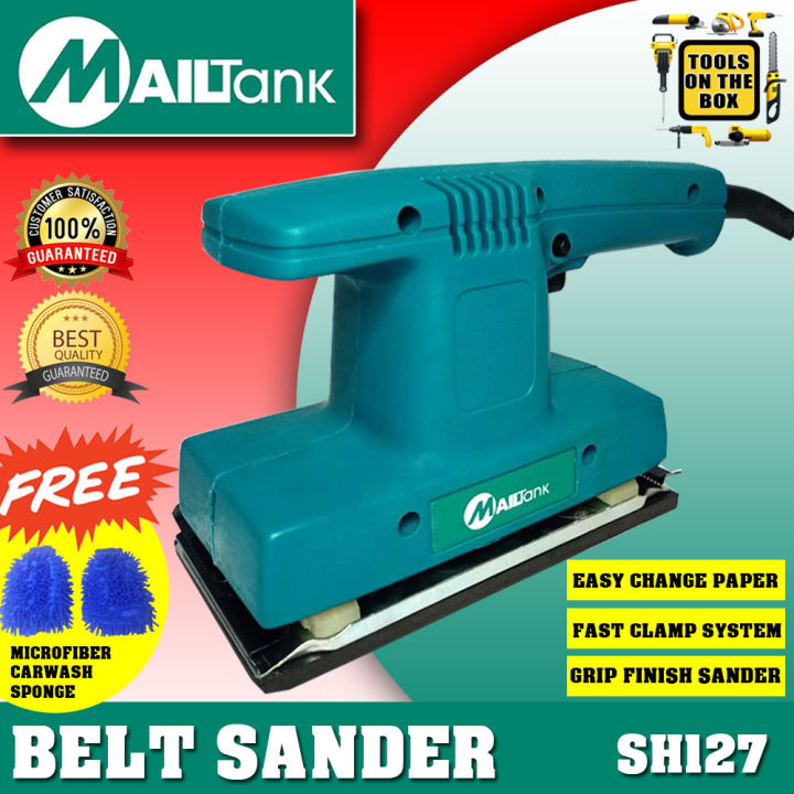 MailTank Belt Sander SH127 with Free MicroFiber Carwash Sponge | Lazada PH