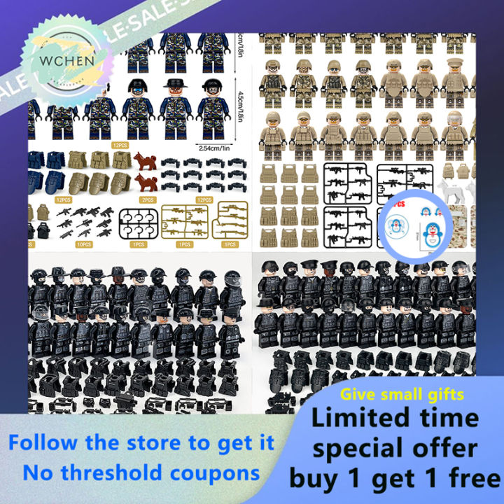 (Spot next day delivery)About 5cm high MOC military and police building ...
