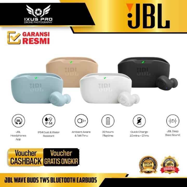 JBL Wave Buds TWS True Wireless Bluetooth Earbuds Earphone | Lazada ...