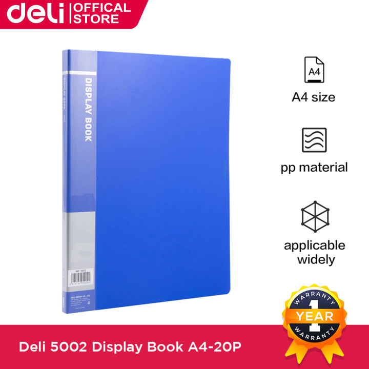 Deli A4 Display Book 20 Pockets E5002 1Pc | Lazada PH