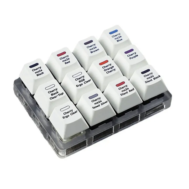 Cherry MX2A Key Switch Tester 12-Key Mechanical Keyboard Sampler Switch ...