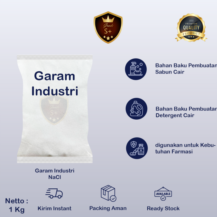 Garam Industri 1 Kg/ NaCl 1 Kg/ Garam Australia 1 Kg/ Garam Kasar 1 Kg ...