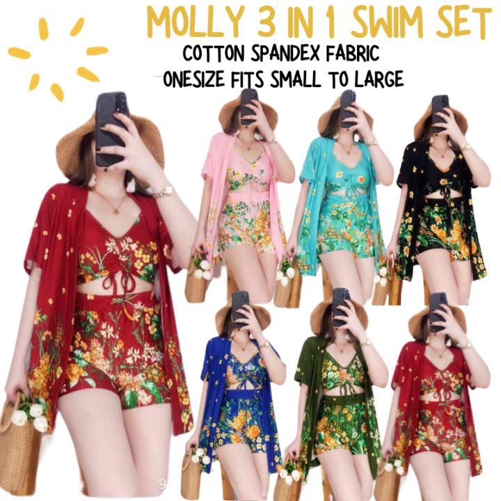 MOLLY SUPER TREND SUMMER OUTFIT PRINTED COTTON GARTERIZED SHORT SLEEVE ...