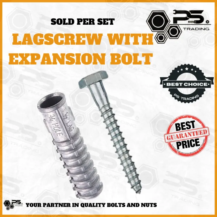 1/4, 5/16 LAGSCREW WITH EXPANSION SHIELD | LAG SHIELD | LAGSCREW ...
