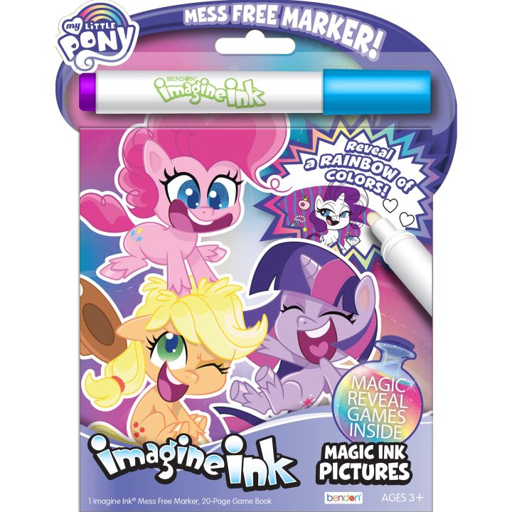 Bendon Imagine Ink My Little Pony 20 Page Game Book and 1 Imagine Ink ...