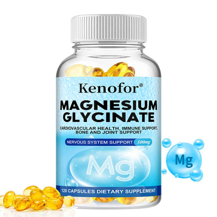 Daitea Magnesium Glycinate Capsules, Vitamin D3, prevent muscle acidity ...